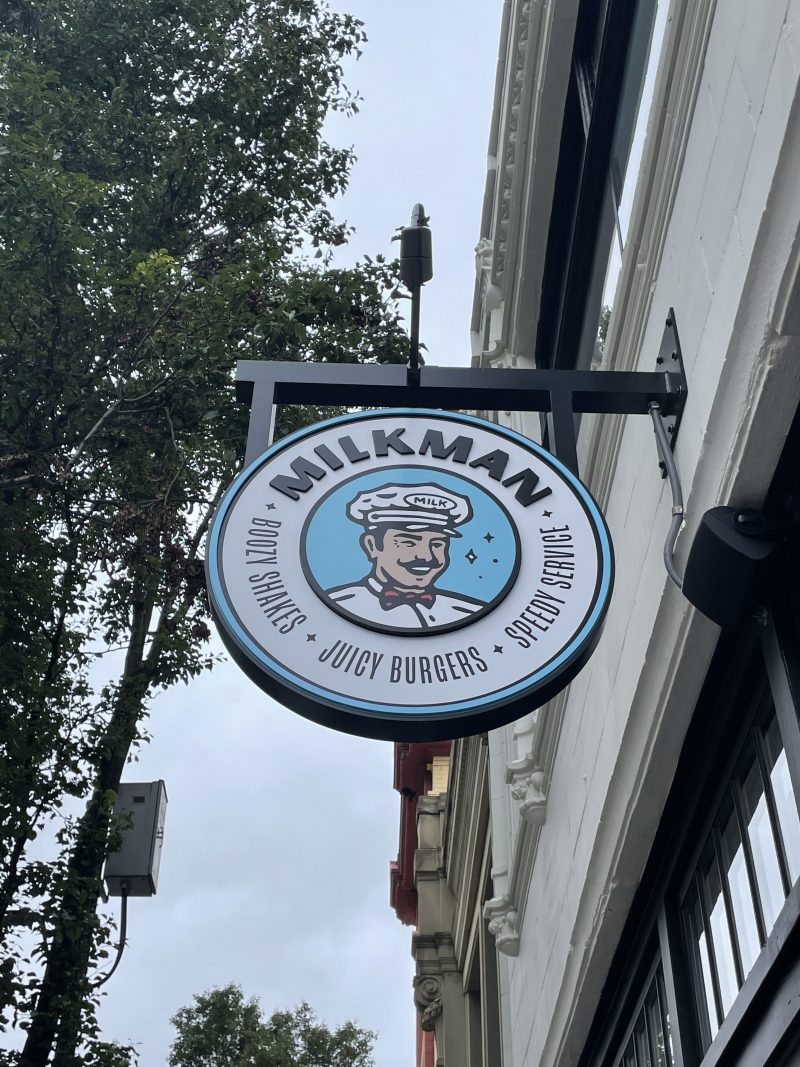 About Us · Milkman Bar · Juicy Burgers · Boozy Milkshakes & More